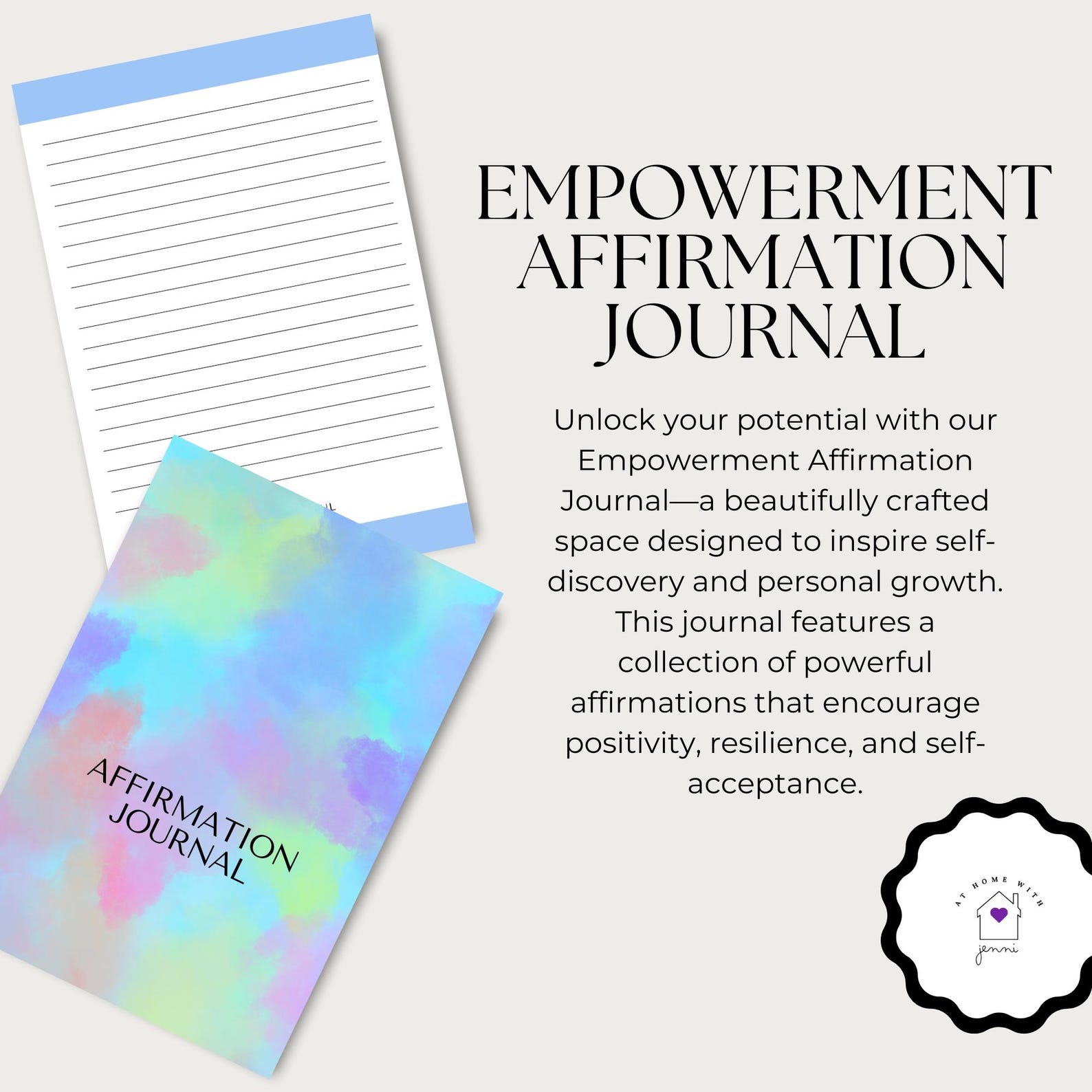 Daily, Empowerment Affirmation Journal Designed to Inspire Self ...