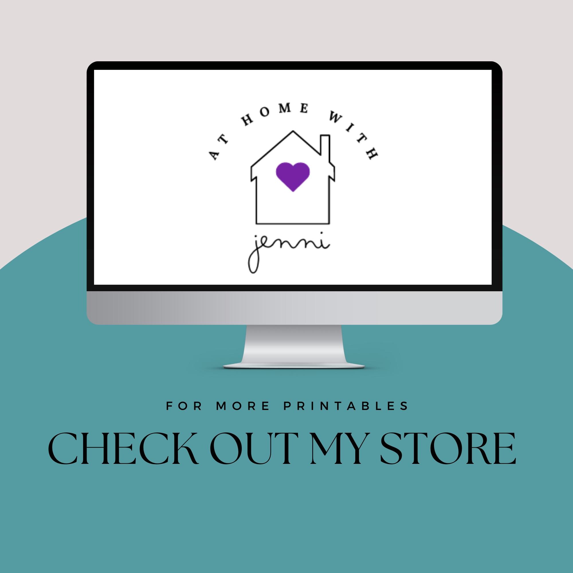 Printable Grocery Store Lists –full & Half Page, Meal Planning ...