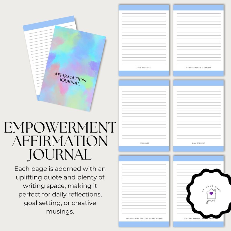 Daily, Empowerment Affirmation Journal Designed to Inspire Self ...