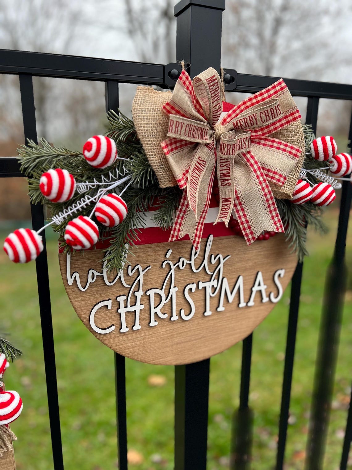 Santa Claus Porch Leaner, Holly Jolly Christmas Door Hanger - Etsy