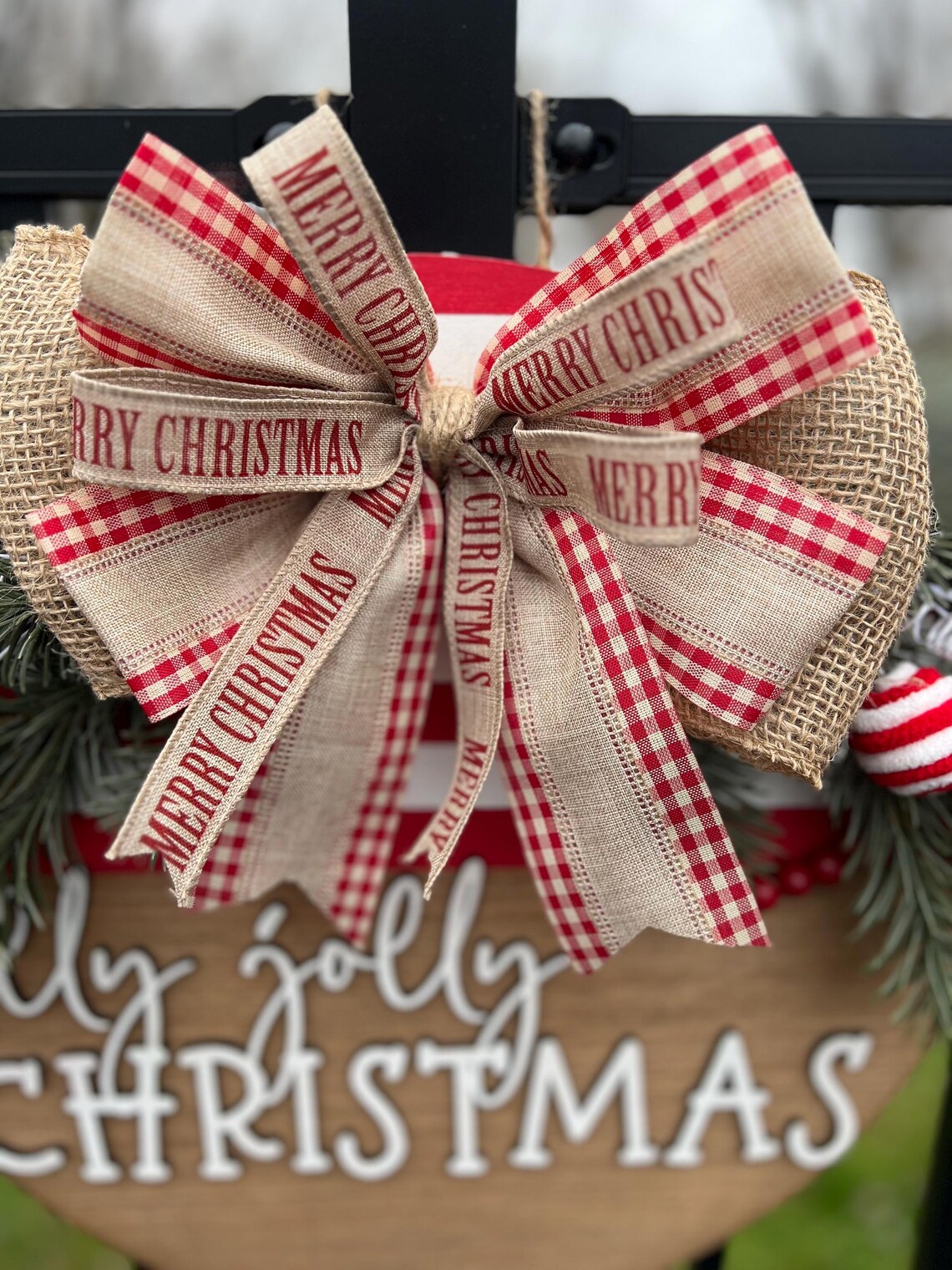 Santa Claus Porch Leaner, Holly Jolly Christmas Door Hanger - Etsy