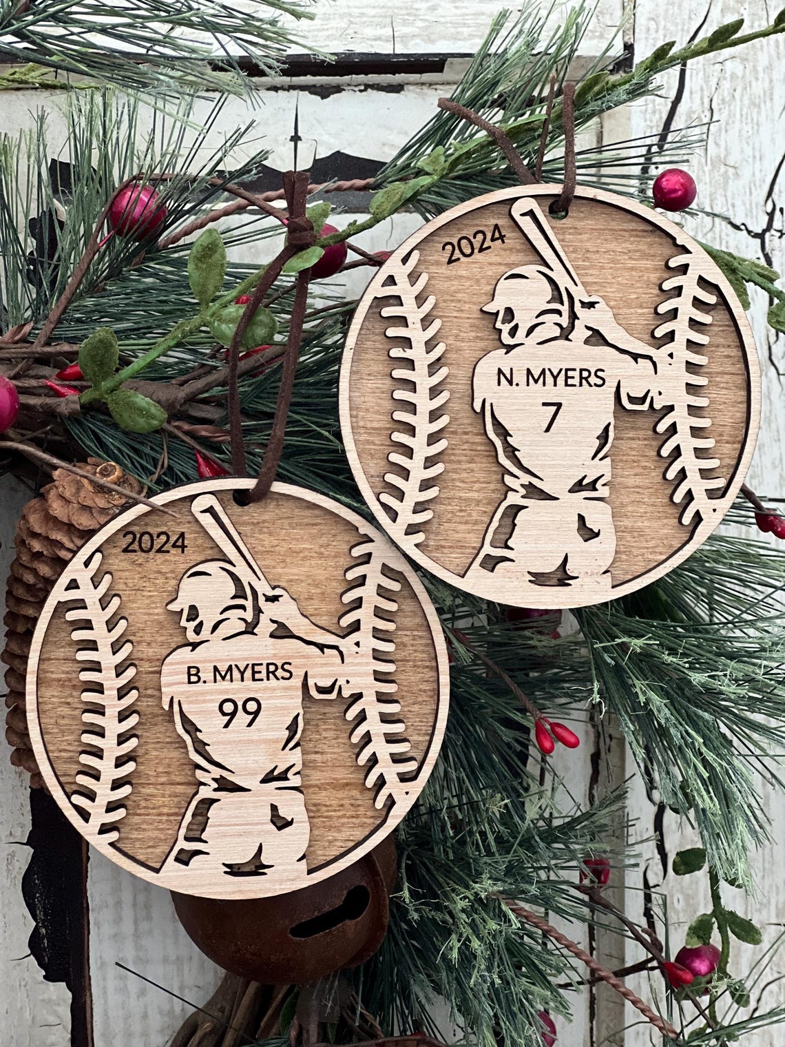 Personalized Baseball Ornament: Laser Engraved 3D Sports Gift - Etsy