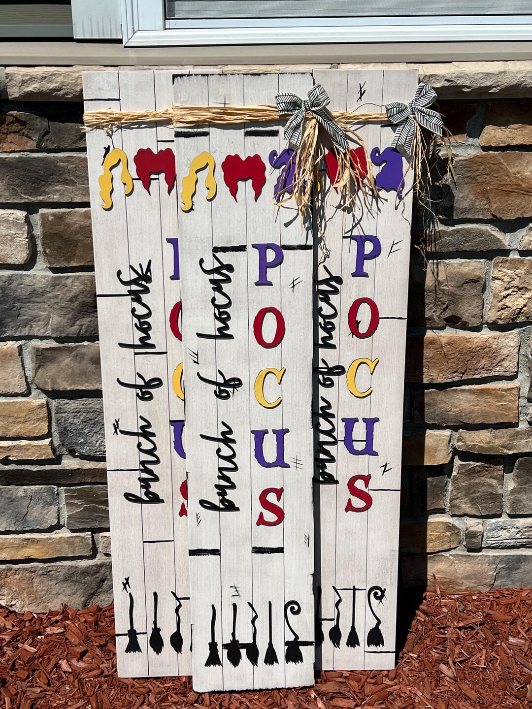 Hocus Pocus Halloween Porch Leaner: 3D Witches Sign - Etsy