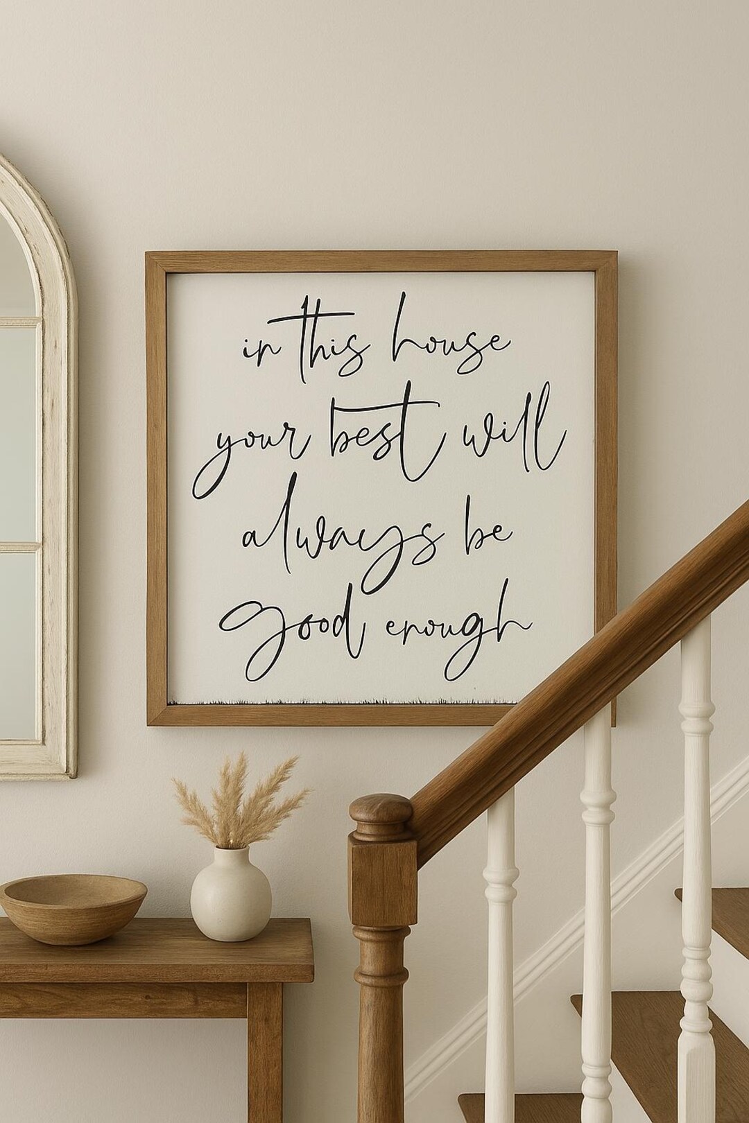 In This House Wood Sign: Farmhouse Family Inspirational Decor - Etsy