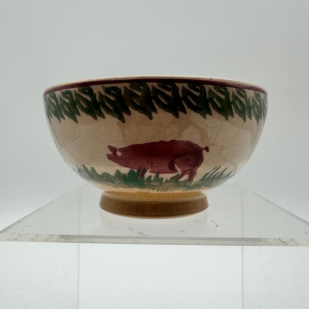 Nicholas Mosse Pottery Ireland Pig Bowl Hand Painted Irish Ceramic 4 ...