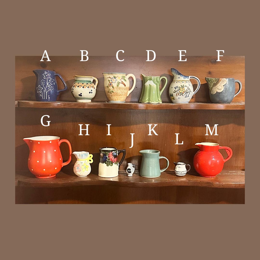 Vintage China, Porcelain & Stoneware Small Pitchers or Creamers ...
