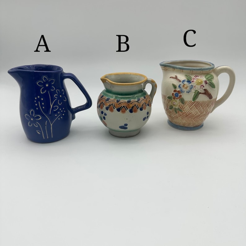 Vintage China, Porcelain & Stoneware Small Pitchers or Creamers ...
