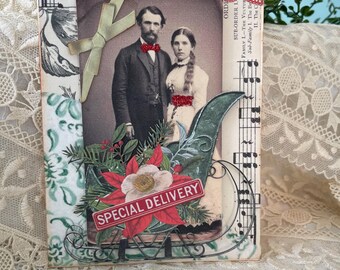 Vintage-style Christmas Card Old Fashioned Christmas Christmas Vintage ...