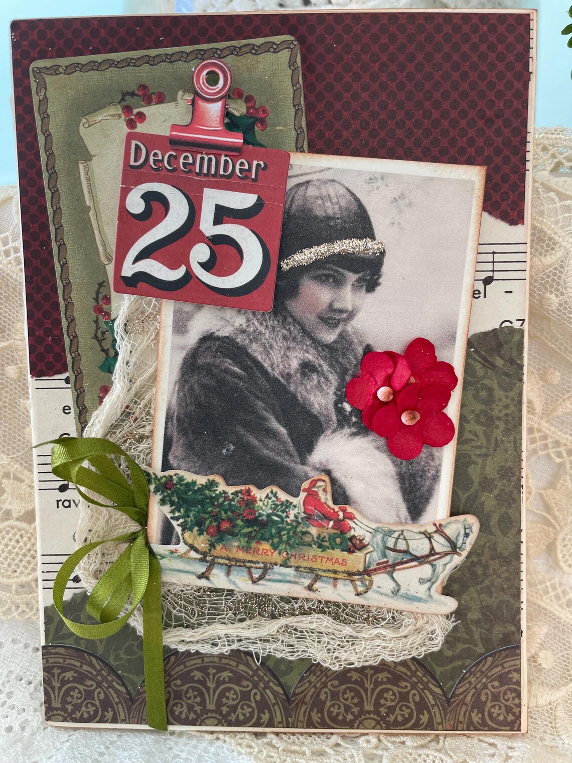 Vintage-style Christmas Card Old Fashioned Christmas Christmas Vintage ...