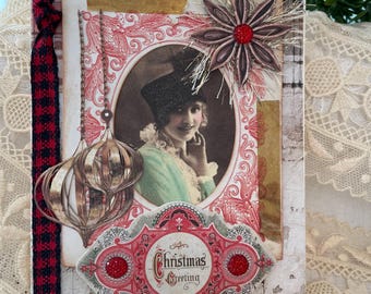 Vintage-style Christmas Card Old Fashioned Christmas Christmas Vintage ...