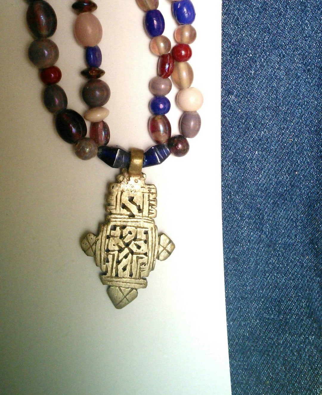 Boho African Ethiopian Cross - Etsy