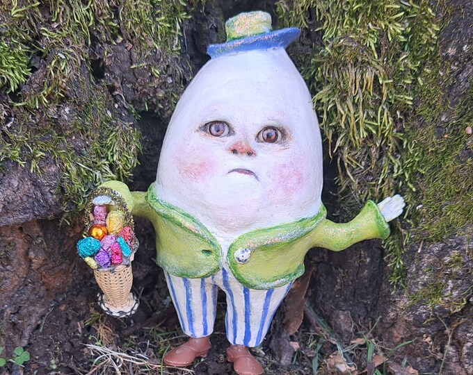 Folk Art Humpty Dumpty Doll Creepy Egg Man - Etsy