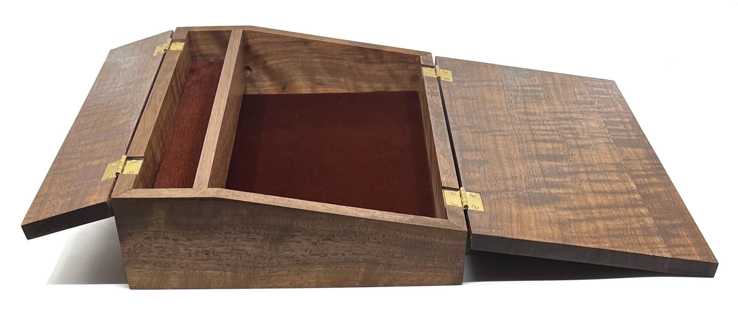 Classic Walnut Lap Desk, Wood Writing Slope, Wood Writing Box, Large ...