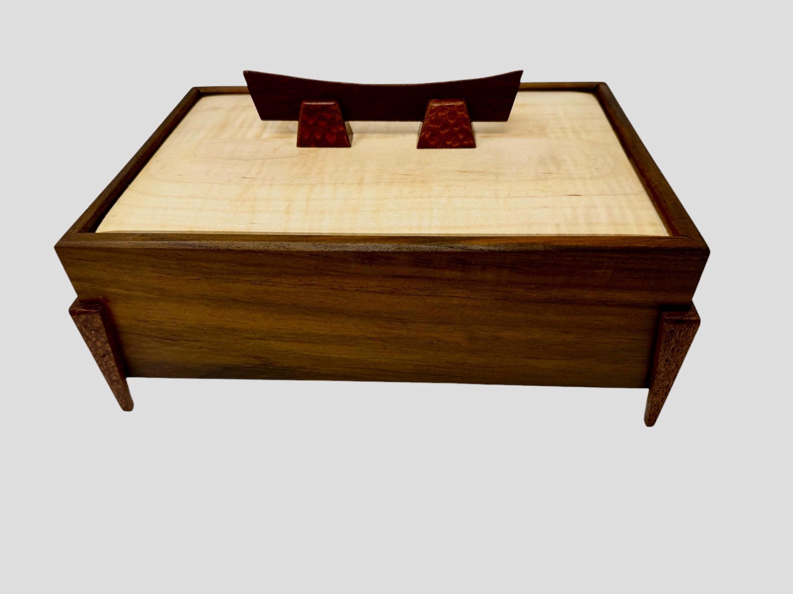 Teak and Maple Pagoda Cremation Urn, Wooden Memorial Urn - Etsy