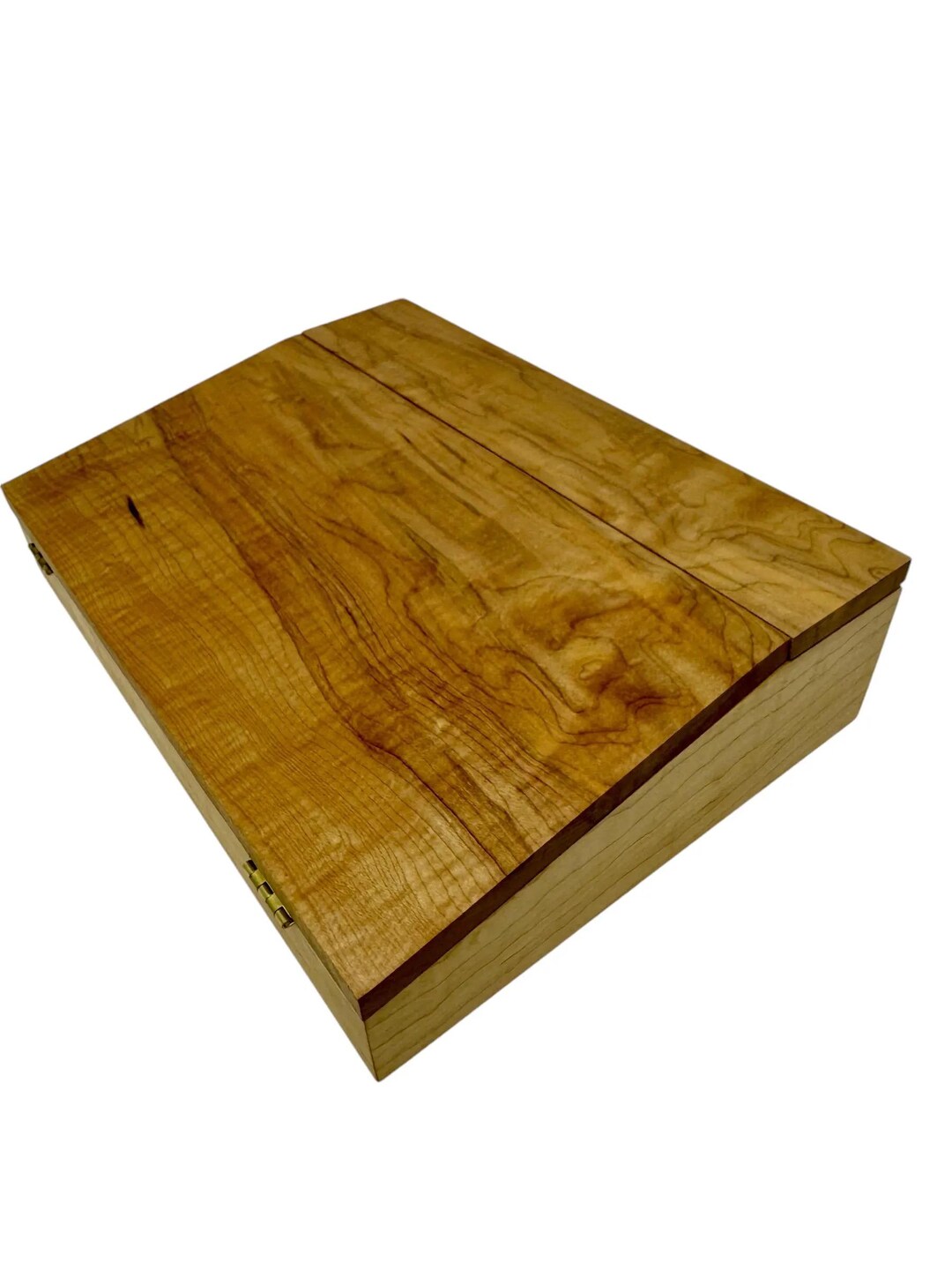 Curly Maple Wooden Lap Desk, Wood Writing Box, Large Wood Stationery ...