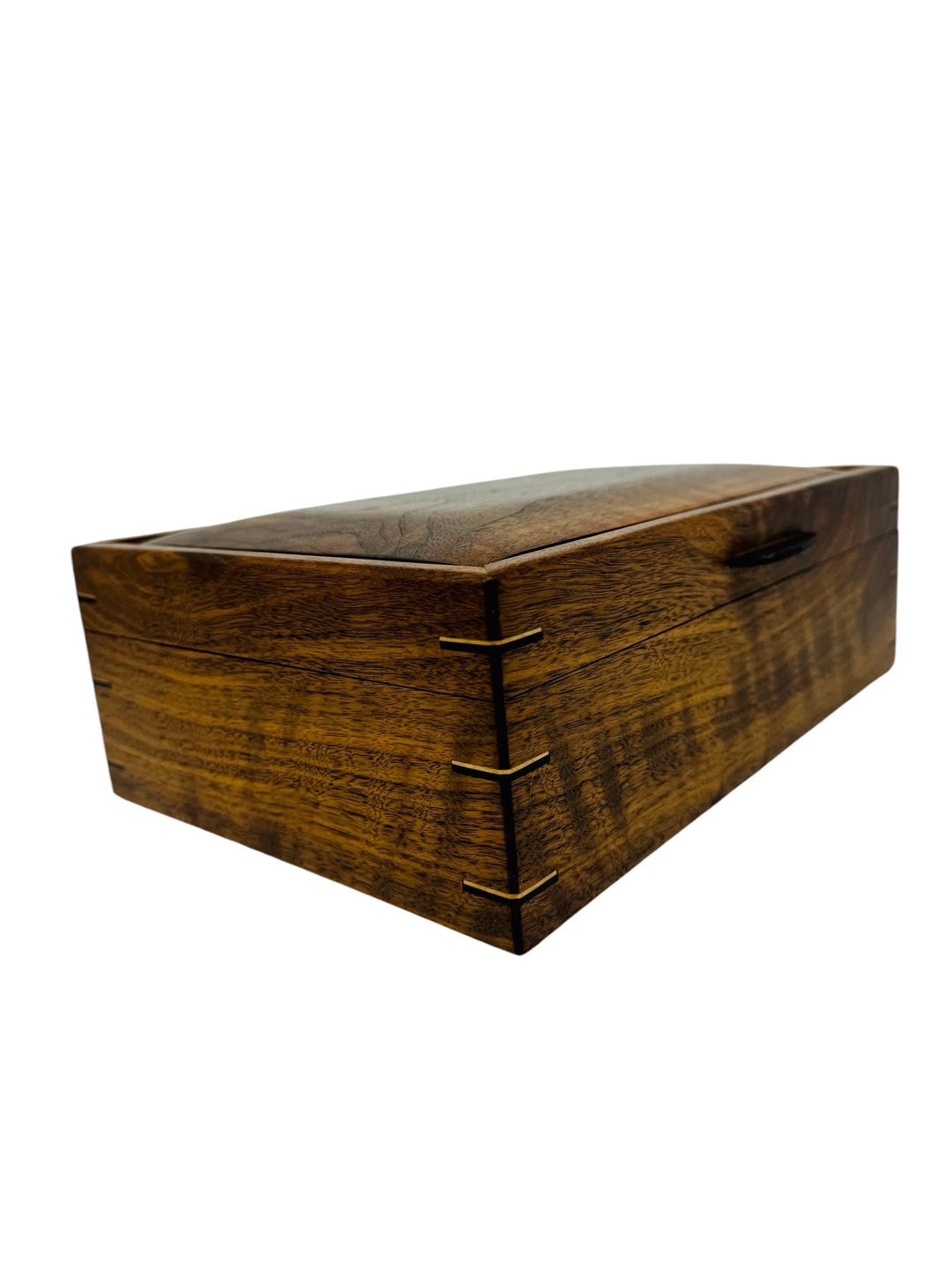 Walnut Wood Valet Box for Men, Large Wood Jewelry Box Handmade, 5th ...