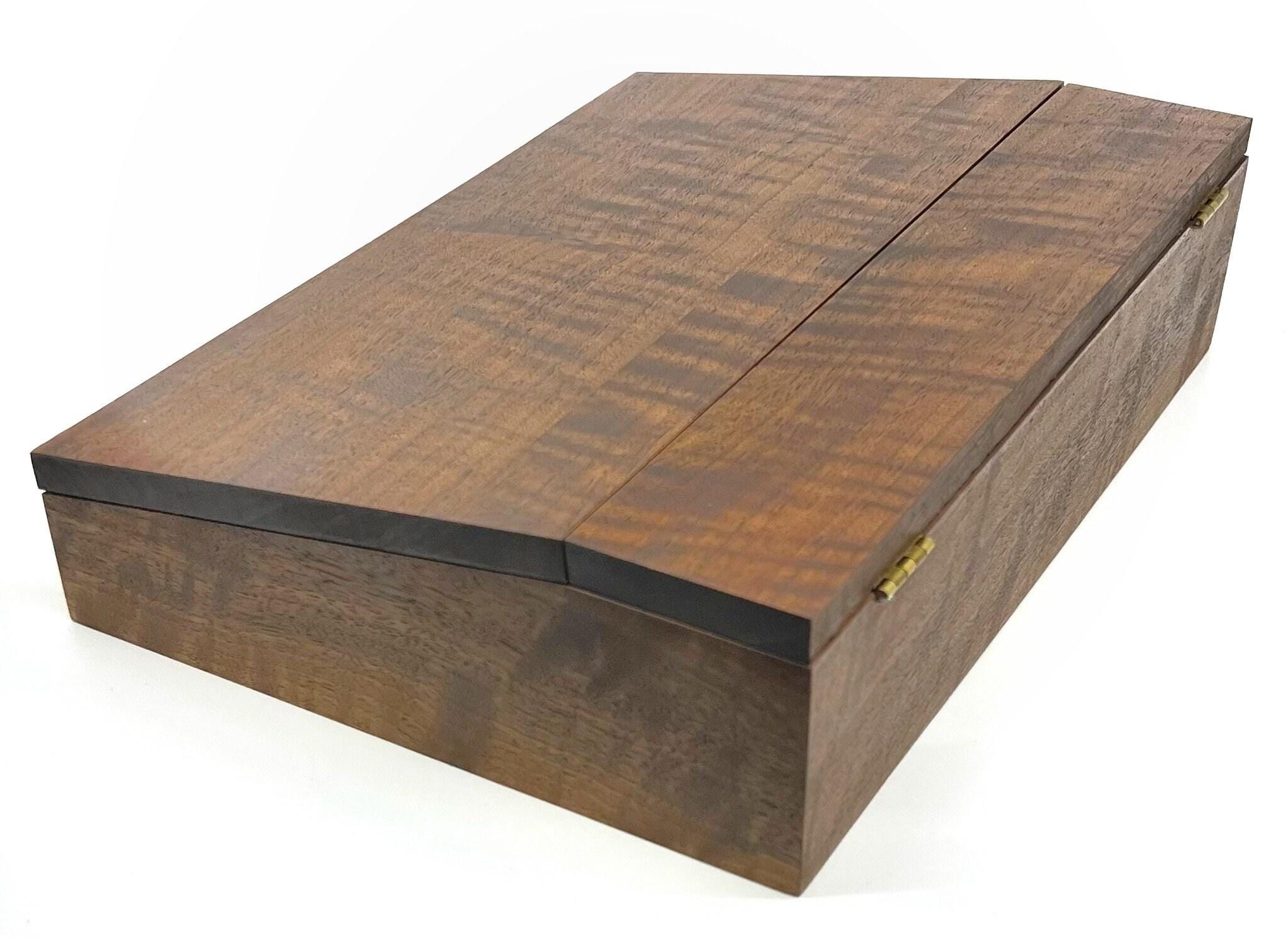 Classic Walnut Lap Desk, Wood Writing Slope, Wood Writing Box, Large ...