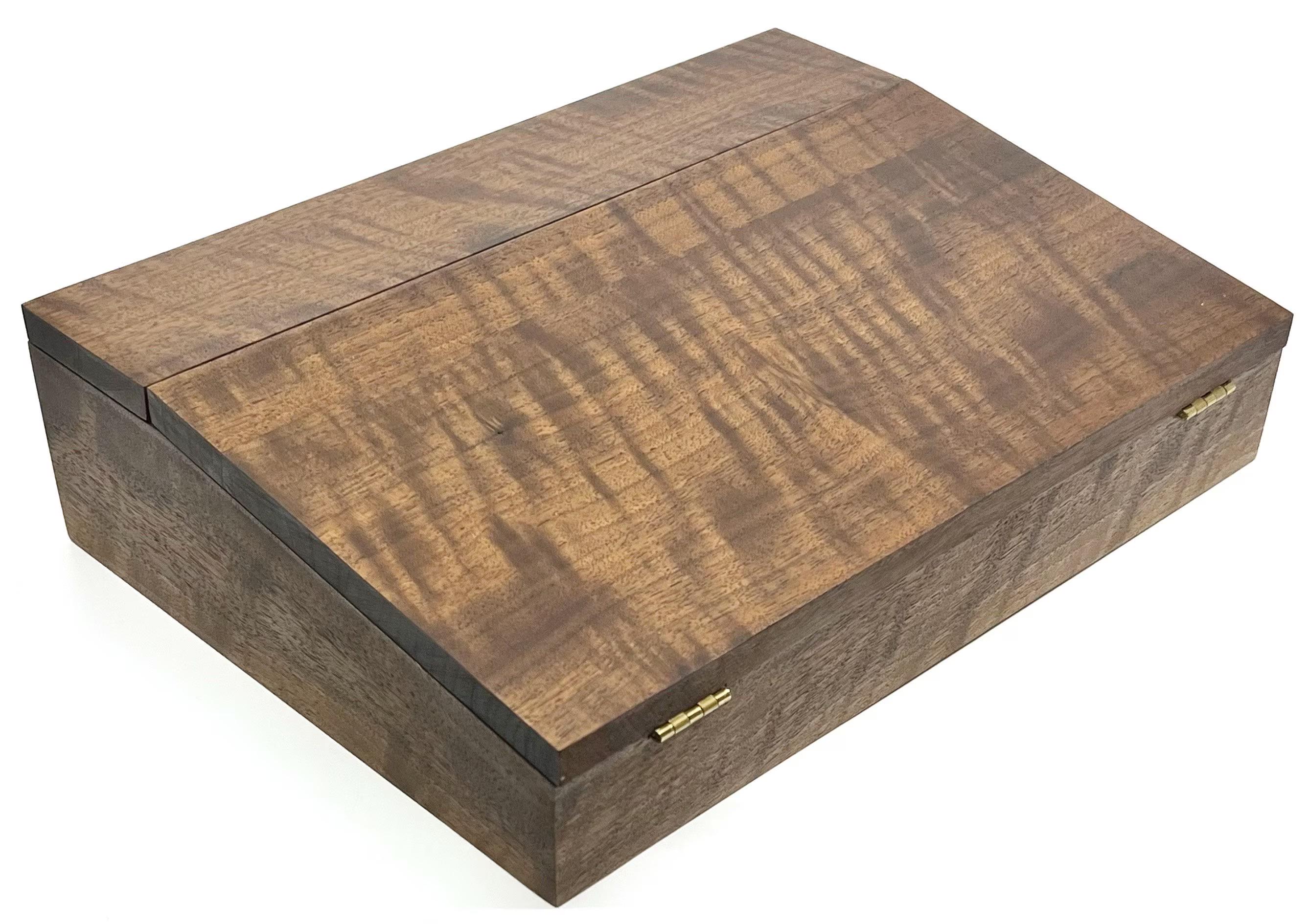 Classic Walnut Lap Desk, Wood Writing Slope, Wood Writing Box, Large ...