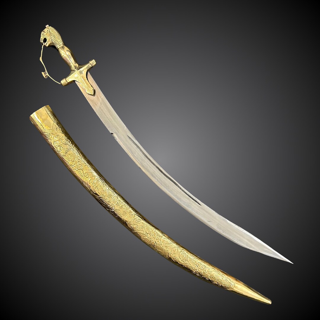 Sikh Wedding Kirpan, Fancy Brass Kirpan, Big Viah Wali Talvar, Punjabi ...