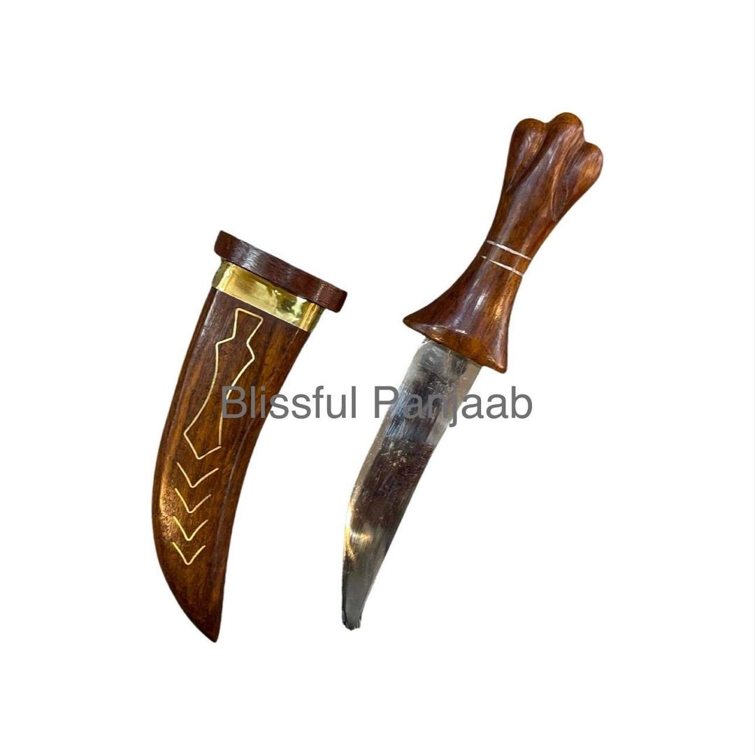 Sarbloh Kirpan: Taksali Sikh Shastar With Wood Case - Etsy