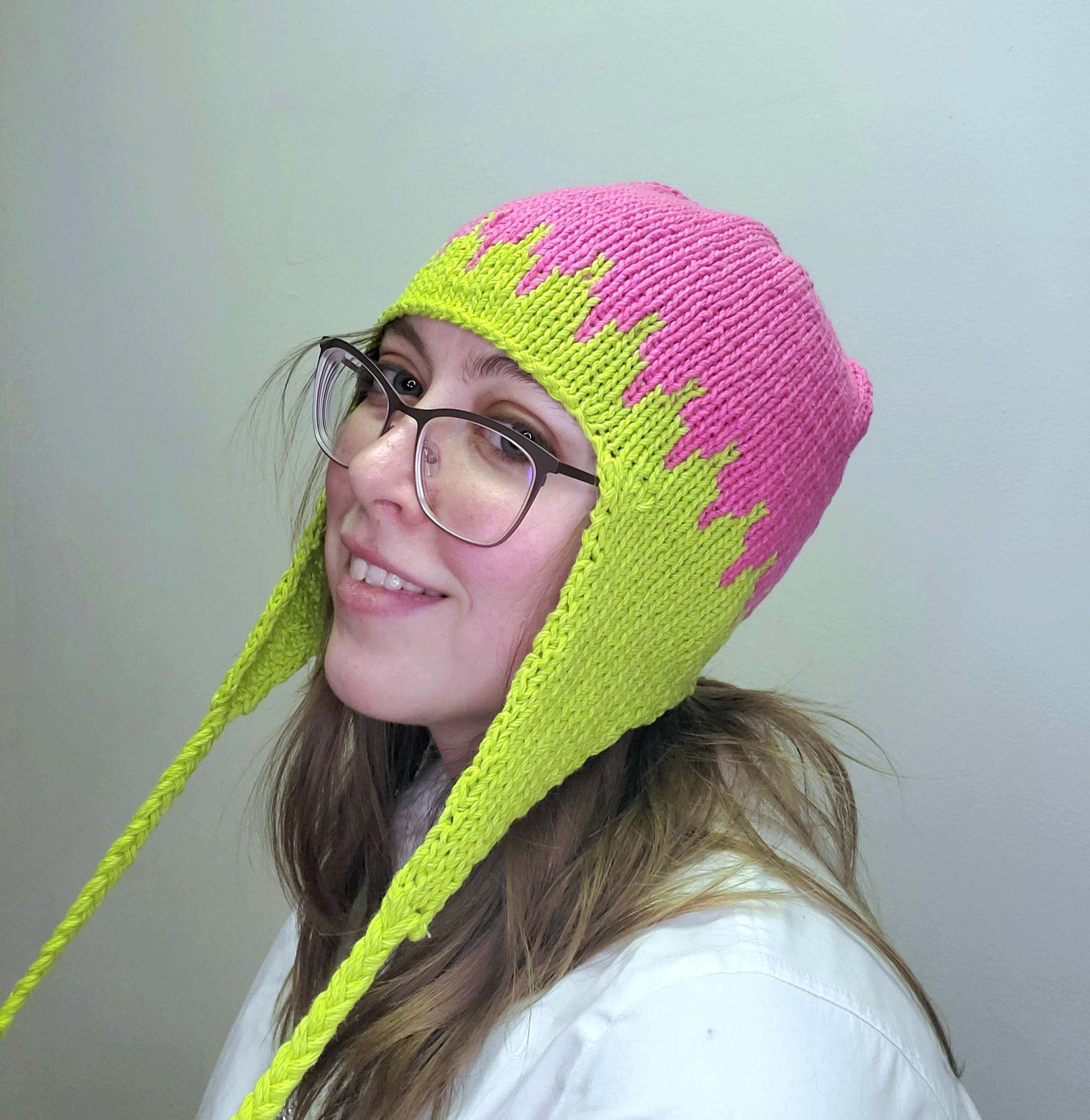 Mitsuri Kanroji Demon Slayer Inspired Ear Flap Hat Pink and Green ...