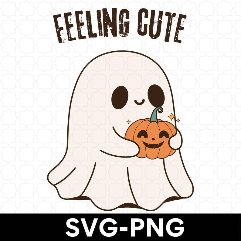Cute Ghost SVG PNG Print File - Etsy