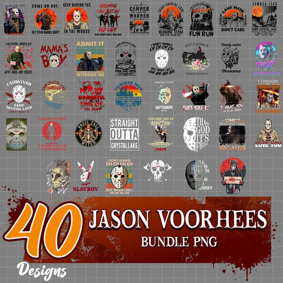 40 Jason Voorhees Bundle Png, Halloween Png, Just the Tip Png, Horror ...