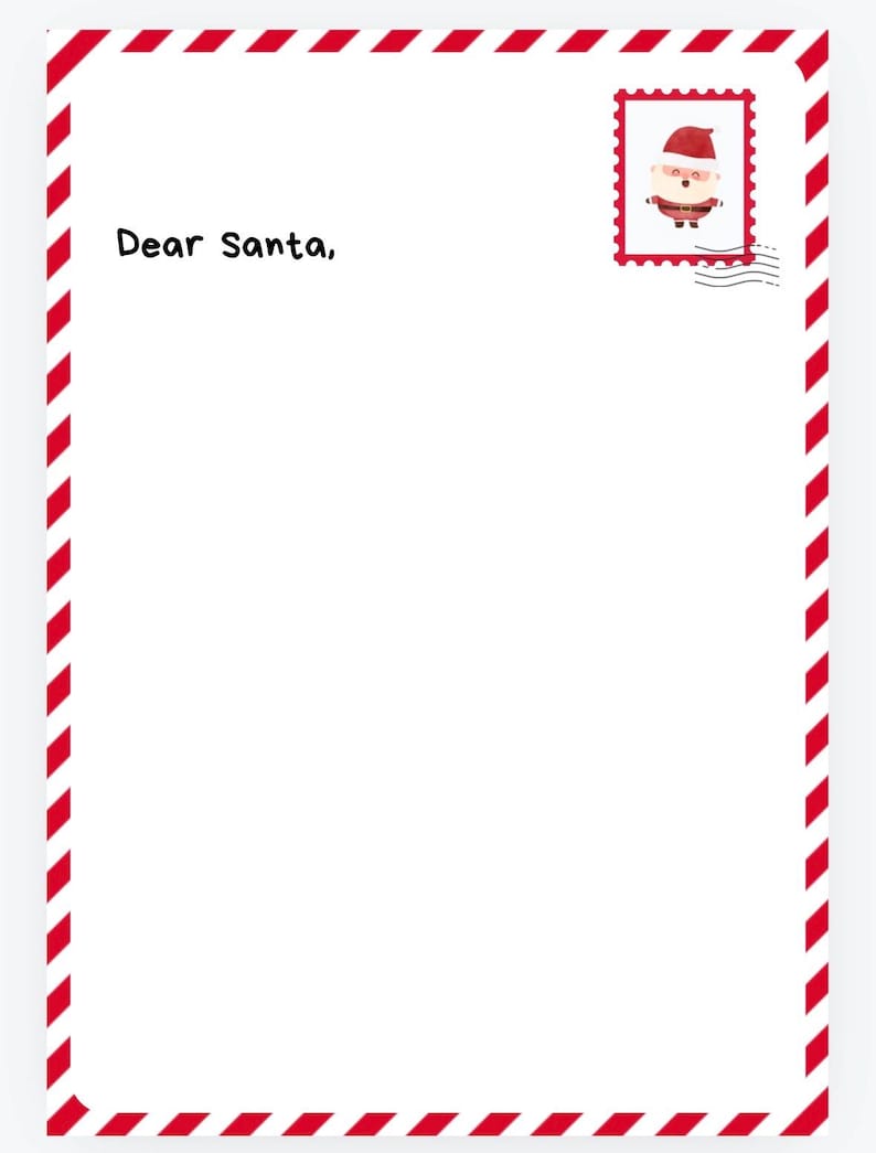 Personalized Letter to Santa Template - Editable Santa Claus Letter for ...