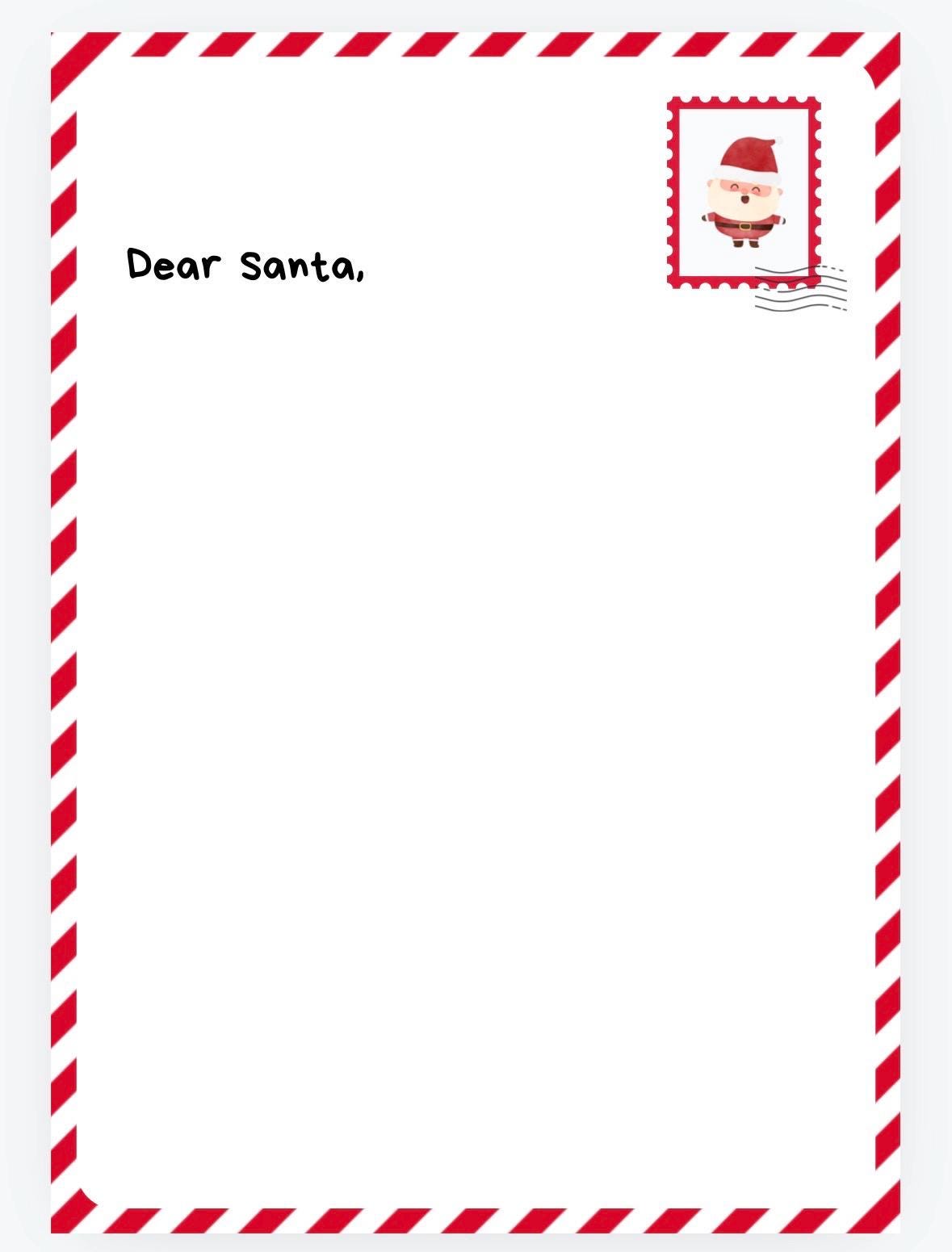 Personalized Letter to Santa Template - Editable Santa Claus Letter for ...