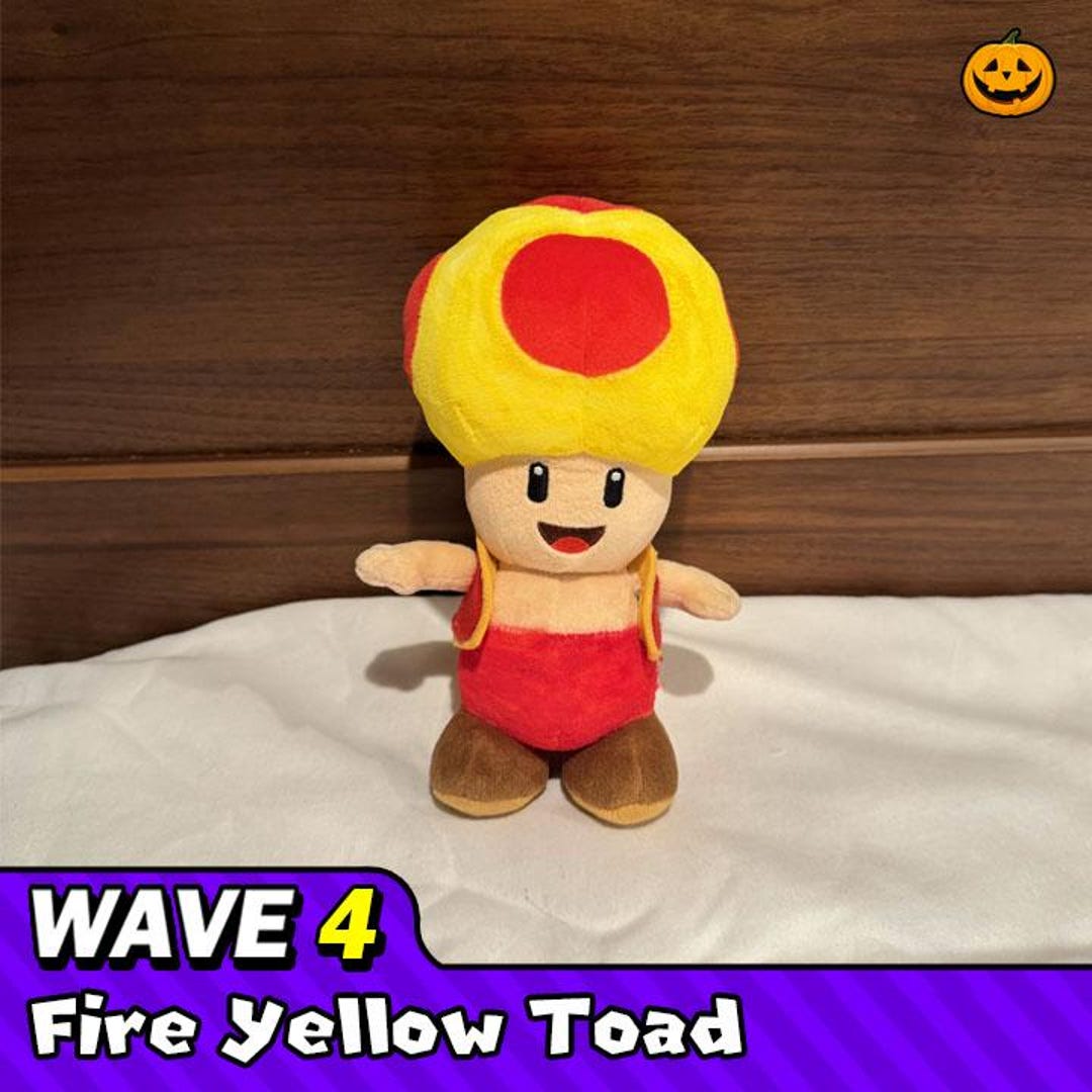 Custom TOAD Power-ups Fire, Ice, Bubble Plush Variety New Super Mario ...