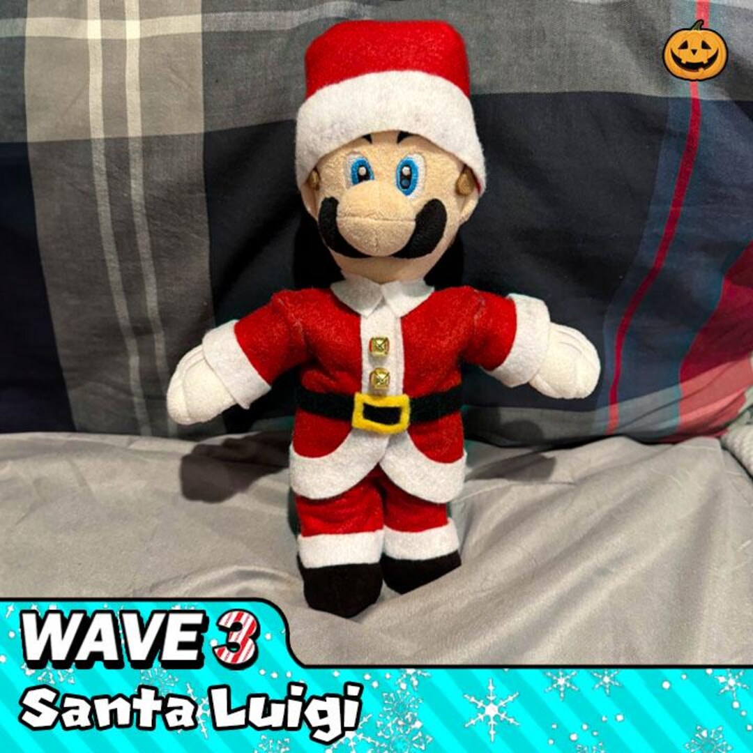 Custom SANTA LUIGI Plush Christmas Holiday Super Mario - Etsy