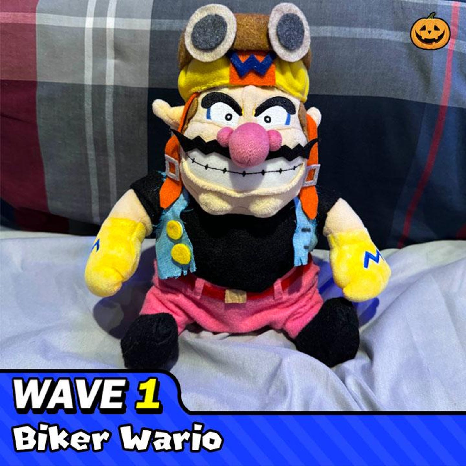 Custom BIKER WARIO Plush Super Mario Wario Ware Super Smash Bros - Etsy