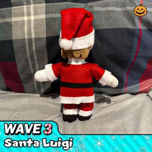 Custom SANTA LUIGI Plush Christmas Holiday Super Mario - Etsy