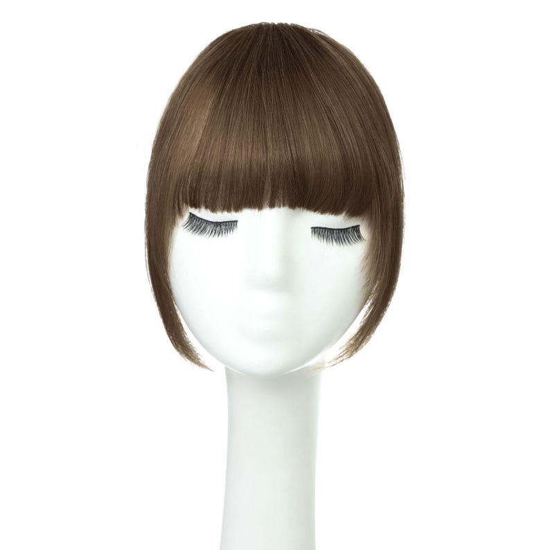 Thick Natural Real Human Hair French Bangs for Women – Fully ...