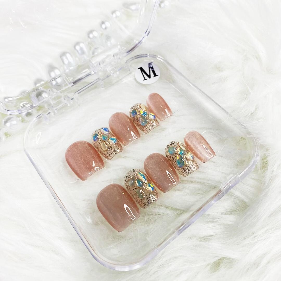 Jasmine Tea Press on Nails Handmade Nails, New Design Nail Art, Fake ...