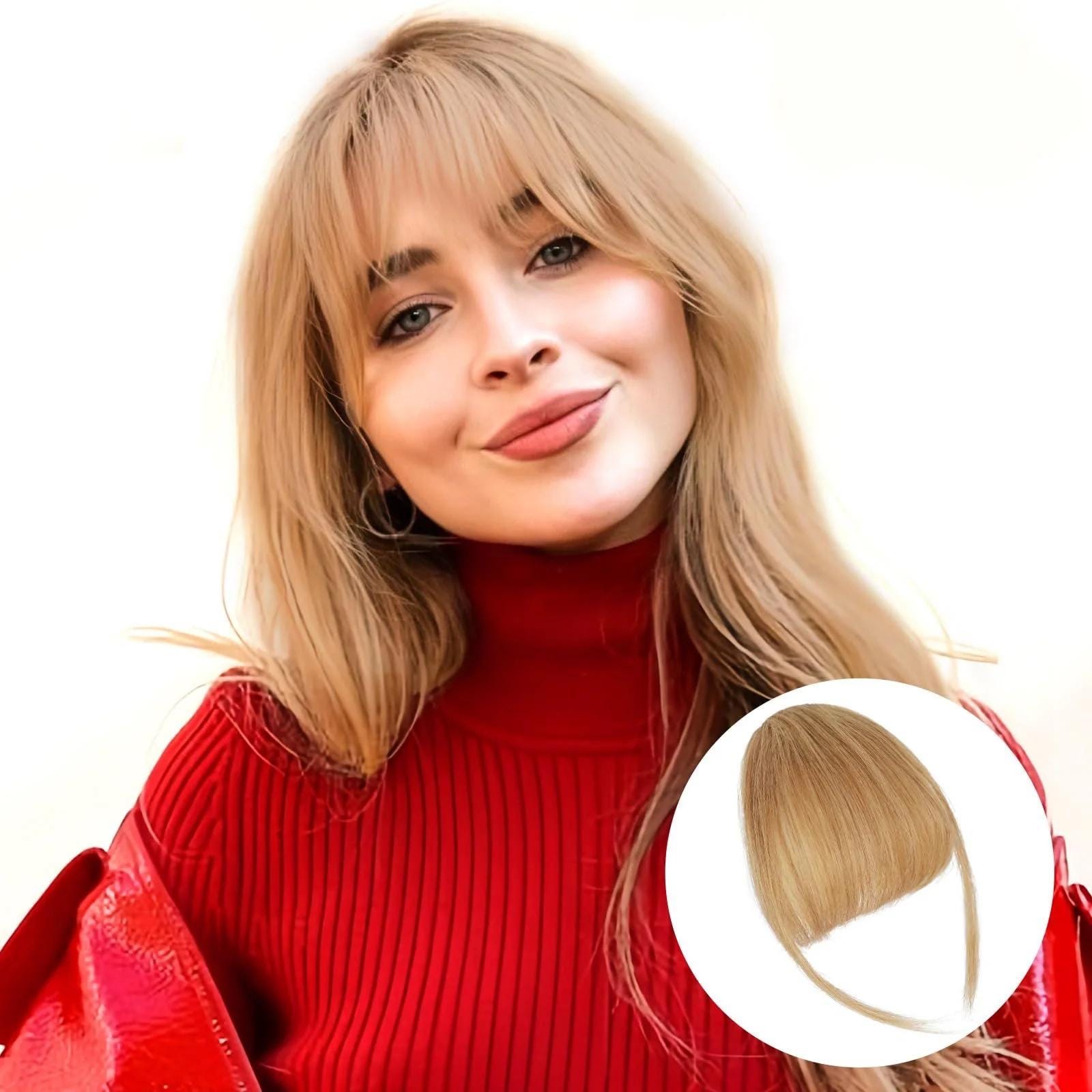 Real Human Hair Air Bangs Clip-in – Natural Sideburns for Effortless ...