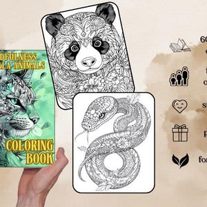 Mindfulness Mandala Animals Coloring Book: 60 Pages for Relaxation and ...