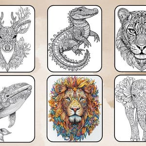 Mindfulness Mandala Animals Coloring Book: 60 Pages for Relaxation and ...