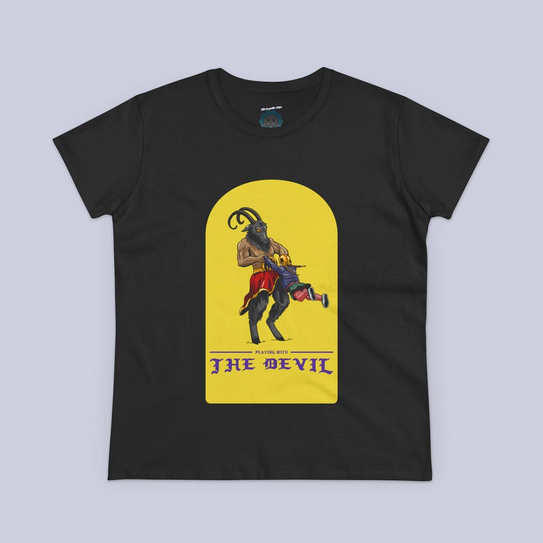Baphomet Playing With the Devil Women's Tee - Etsy