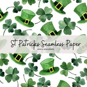 St Patricks Day Digital Overlay, Shamrock Seamless Repeat Pattern, St ...