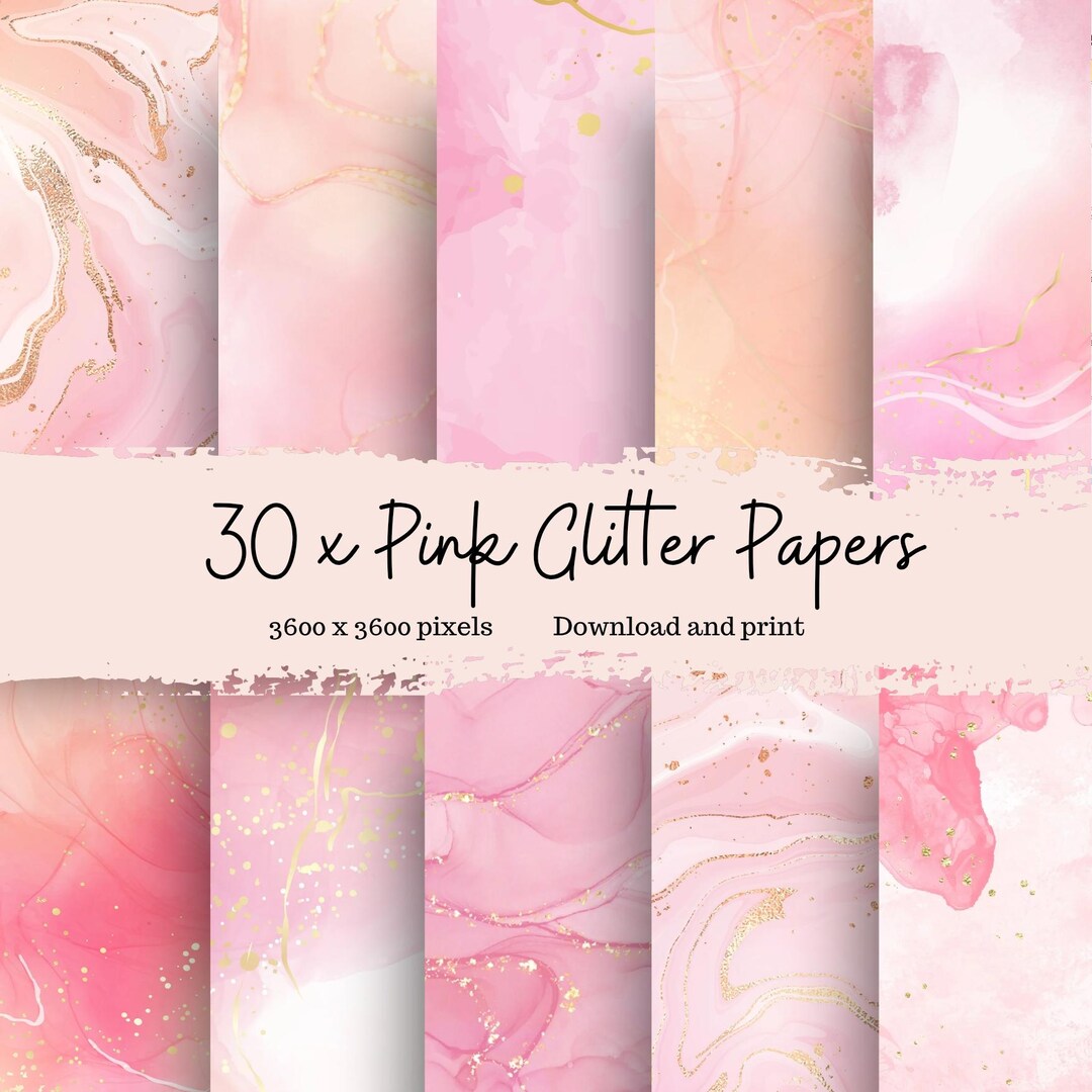 Pastel Pinks Watercolour Texture Papers, Digital Paper Bundle, Instant ...