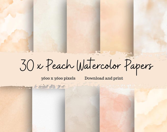Pink Watercolor Paper PNG Digital Download - Pink Peach Paper PSD ...
