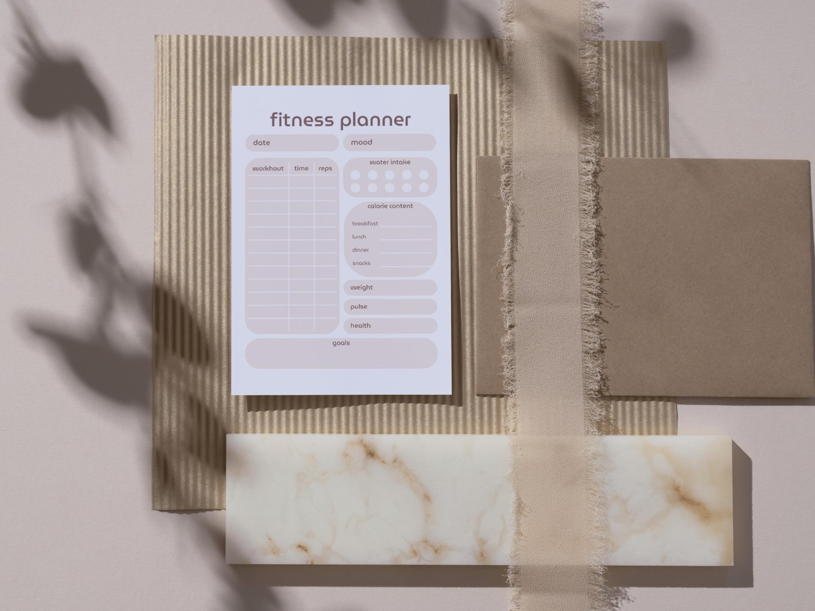 Fitness Schedule Planner | Workout Journal | Daily Health Tracker ...