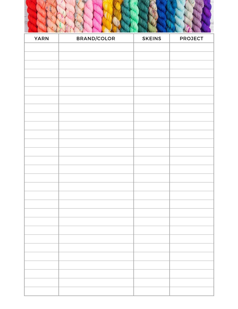 Yarn Tracker - Etsy