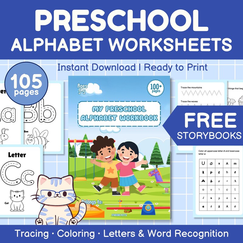 Preschool Workbook - Etsy