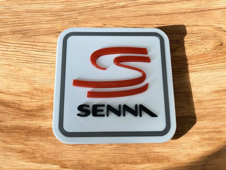 Ayrton Senna Logo Sign With Signature Iconic Tribute to a Racing Legend ...