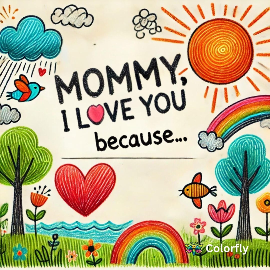Mommy, I Love You Because: A Fill-in-the-blank Book With Prompts for ...