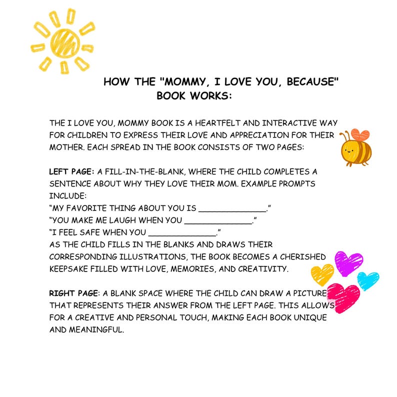 Mommy, I Love You Because: A Fill-in-the-blank Book With Prompts for ...
