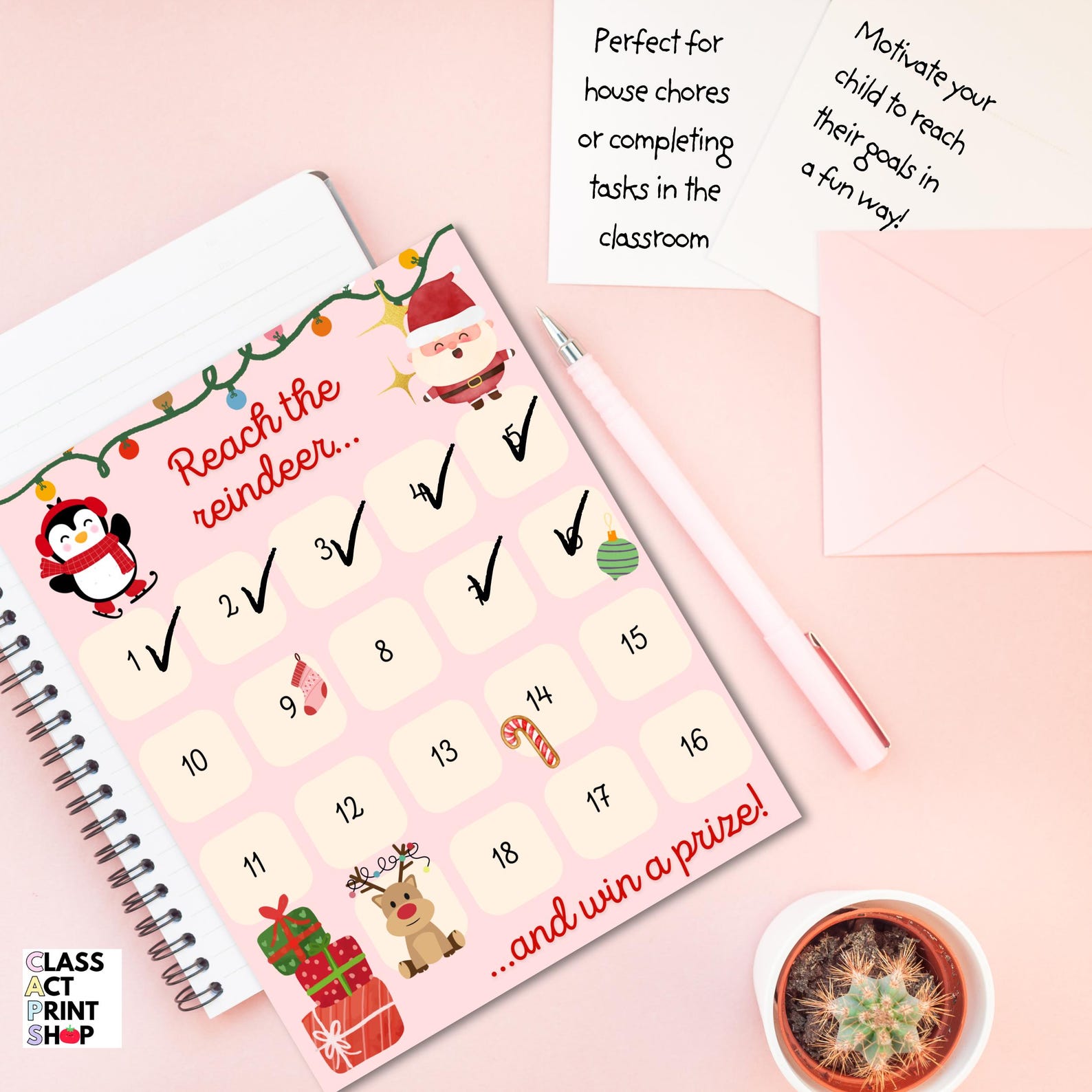 Printable Holiday Reward Chart | Christmas Reward Chart | Behavior ...