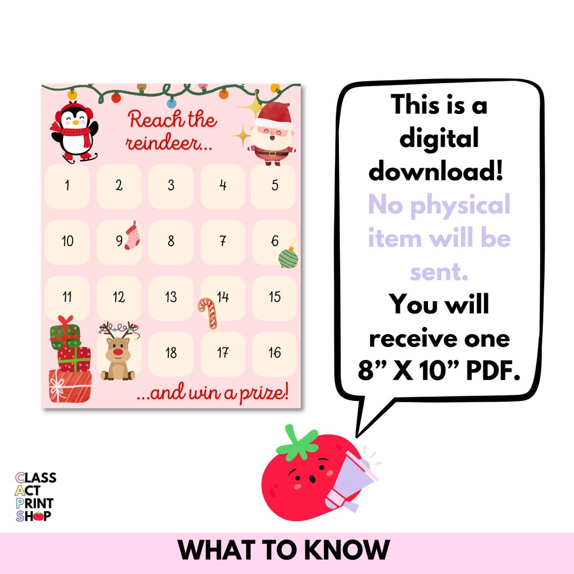 Printable Holiday Reward Chart | Christmas Reward Chart | Behavior ...